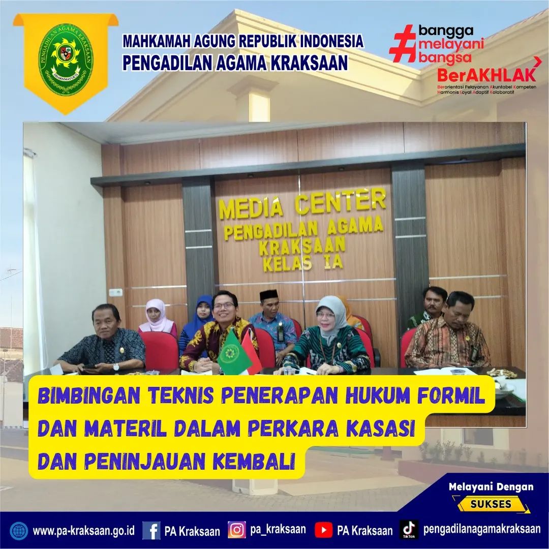 Pengadilan Agama Kraksaan Mengikuti Bimbingan Teknis dengan Tema ...